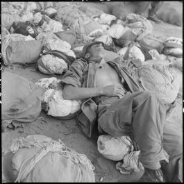 ImagesDéfense - Ecrasé de fatigue, le caméraman Pierre Schoendoerffer s ...