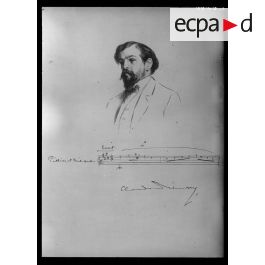 ImagesDéfense - [Portrait dessiné de Claude Debussy.]