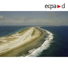 ImagesDéfense - Vue aérienne de l'atoll de Moruroa.[Description en cours]