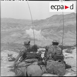 ImagesDéfense - Le poste de commandement (PC) dans le djebel Onk.