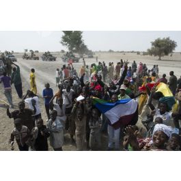ImagesDéfense - Des habitants accueillent l'arrivée des troupes franco ...