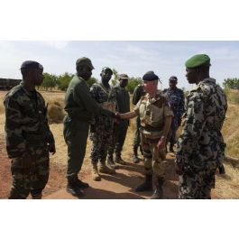 ImagesDéfense - Le général Bernard Barrera salue des officiers maliens ...