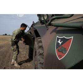 ImagesDéfense - Un soldat roumain du 912e bataillon blindé débarque d ...