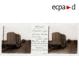 ImagesDéfense - Albert. 6 juillet 1915. Le train blindé. Au 1er plan ...