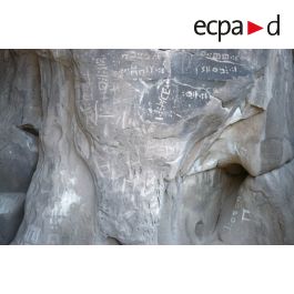 ImagesDéfense - Écriture Tifinar environs de Djanet. [légende d'origine]