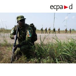 ImagesDéfense - Un soldat ivoirien sécurise la progression des ...