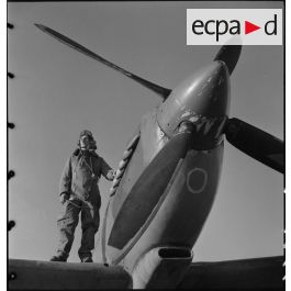 ImagesDéfense - Pilote et Spitfire.